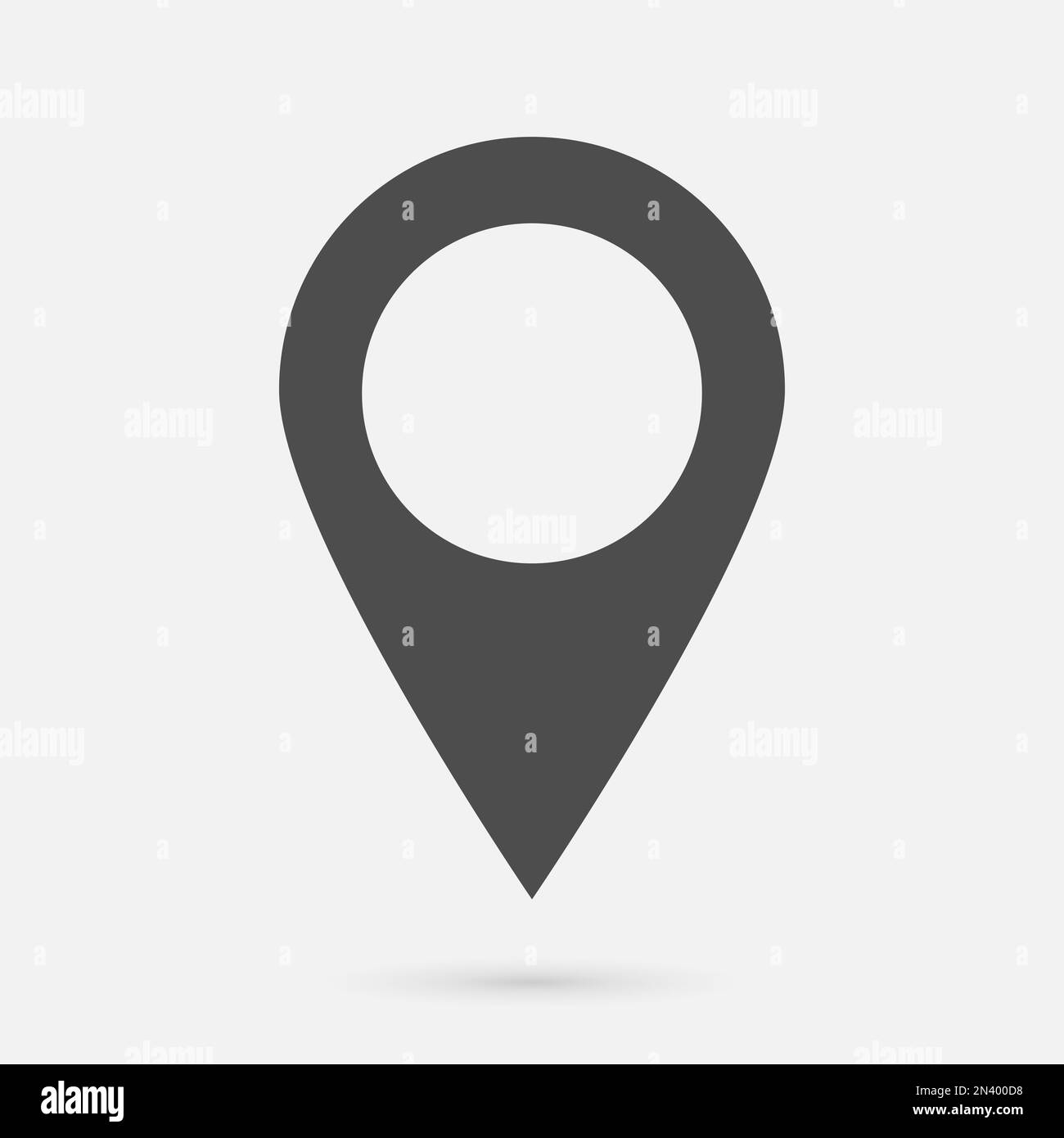 Geolocation icon on a gray background. Linear pin code icons of the ...