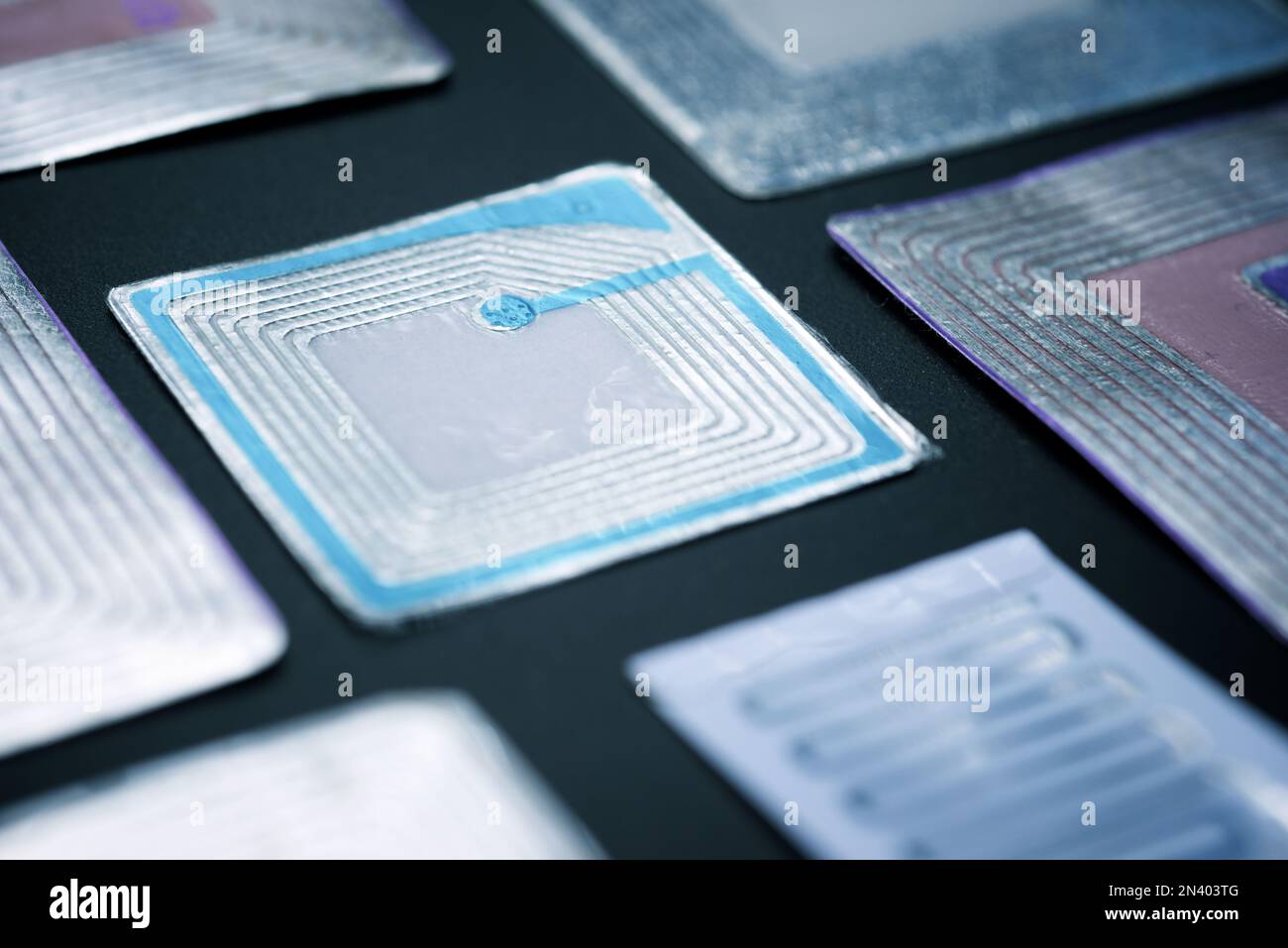 Rfid tags on a table Stock Photo - Alamy