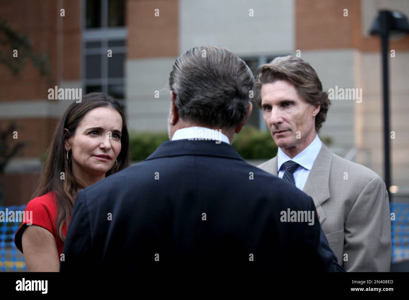 Tammy Strome, left, Frank Reidy and Mark Strome attend the Dedication ...