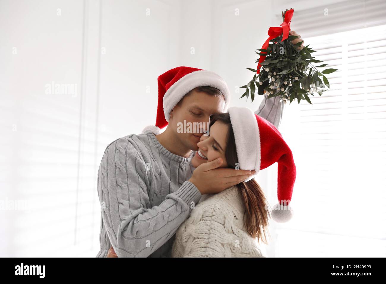 Blonde S Under Mistletoe