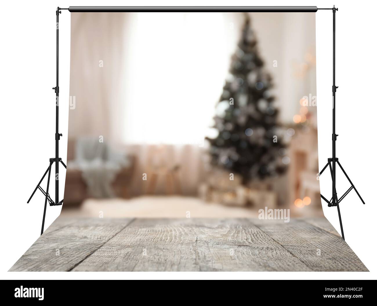 Professional studio background for Christmas photo session isolated on ...