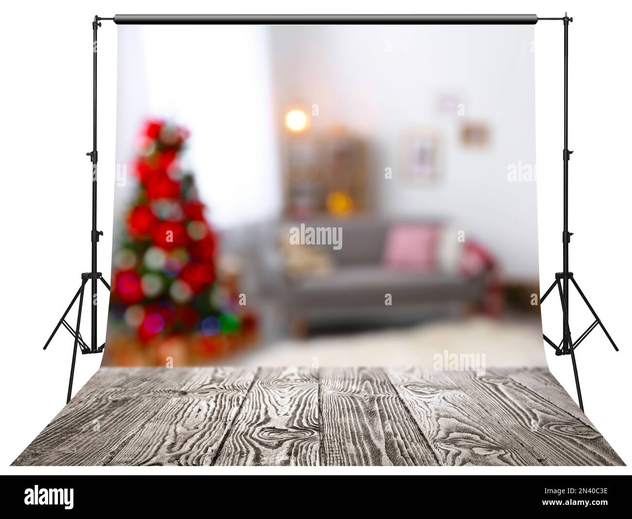 Professional studio background for Christmas photo session isolated on ...