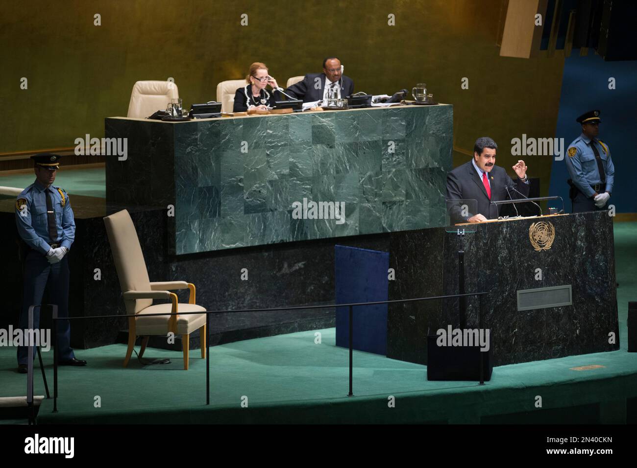 Venezuela's President Nicolas Maduro addresses the 69th session of the ...