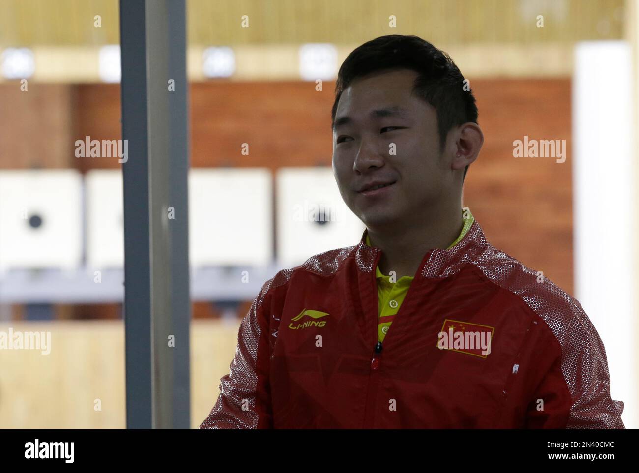 China's Ding Feng reacts after winning the Gold Medal in the 25m ...