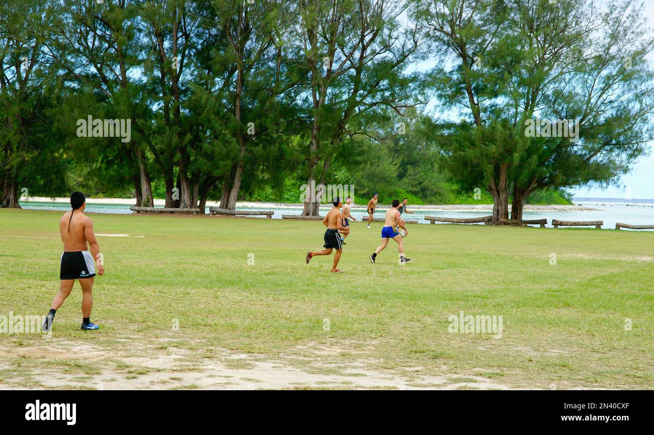 Rarotonga Cook Islands - November 3 2010; Editorial-Group young local ...