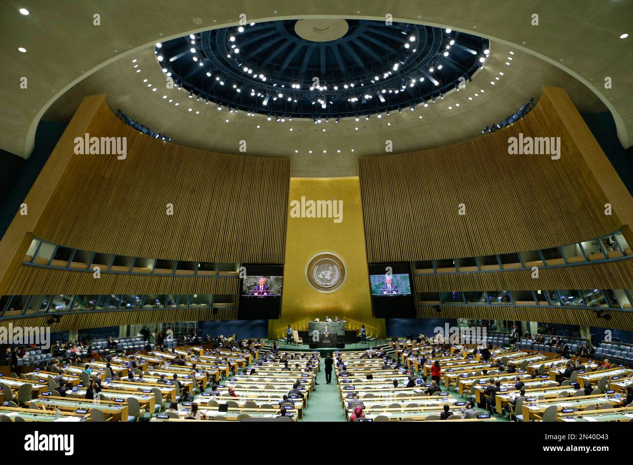 Switzerland's President Didier Burkhalter, addresses the 69th session ...