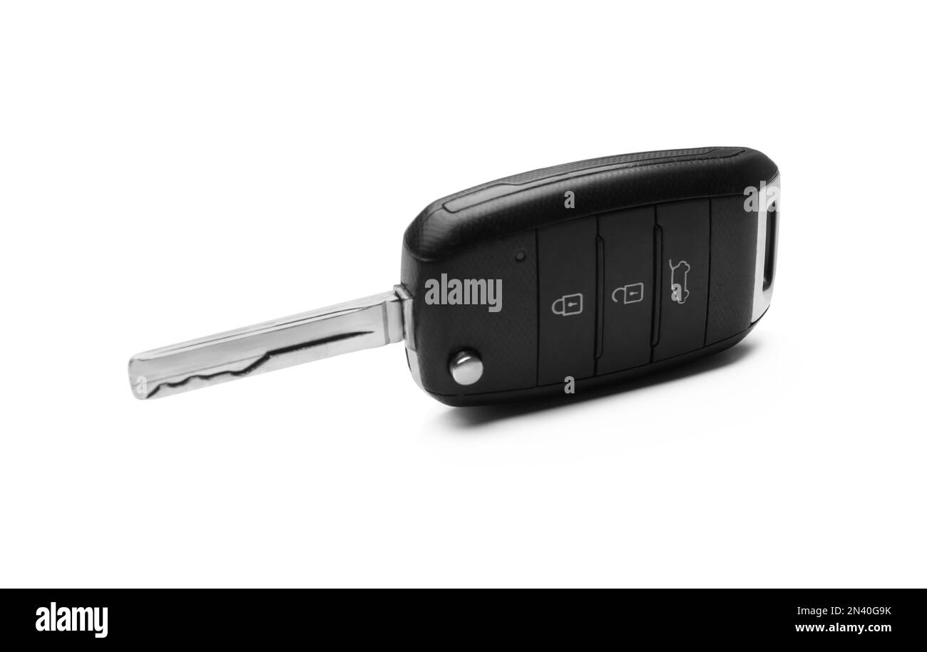 Modern car flip key isolated on white Stock Photo - Alamy
