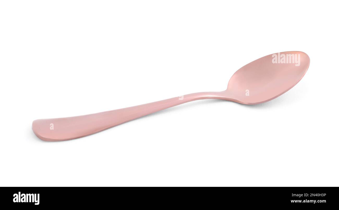Clean spoon on color Cut Out Stock Images & Pictures - Alamy