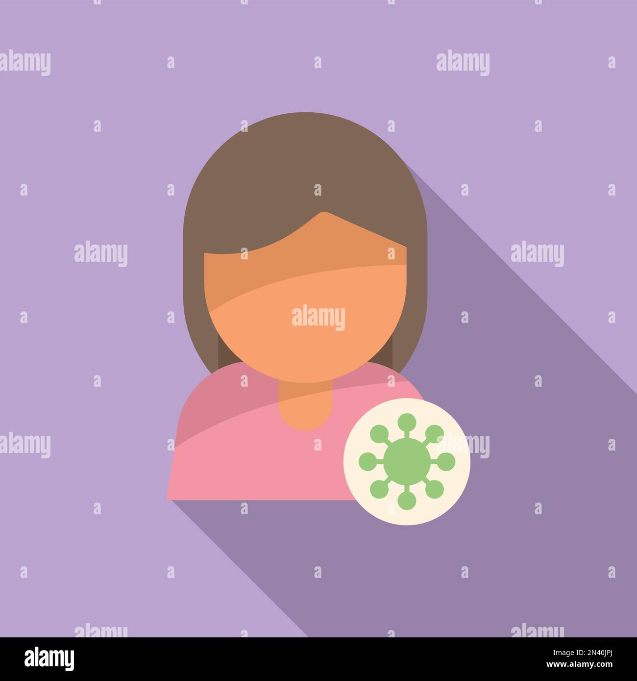 Virus protection icon flat vector. Bacteria disease. Medical immune ...