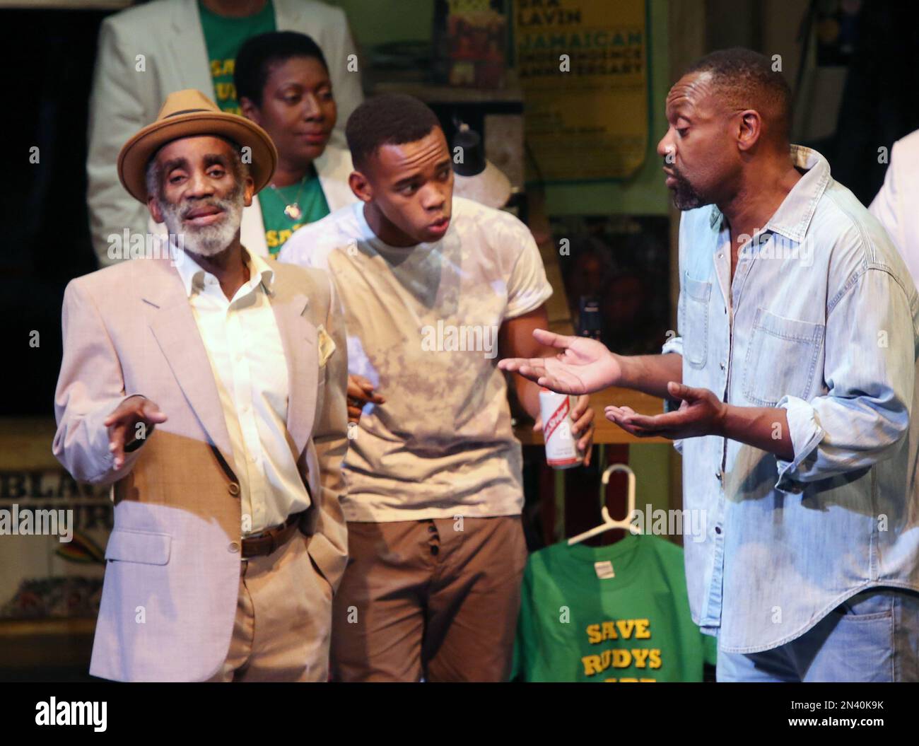 Lenry Henry who plays Adam, right, Larrington Walker who plays Rudy ...