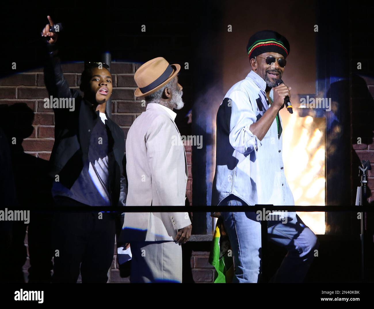 Lenry Henry who plays Adam, right, Larrington Walker who plays Rudy ...