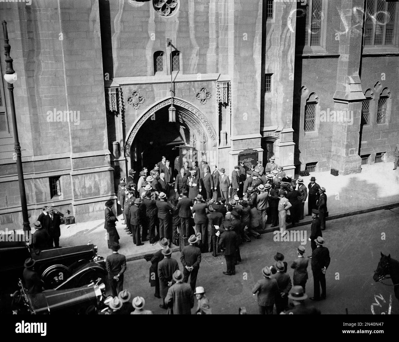 President Franklin D. Roosevelt is shown as he left the Fifth Avenue ...