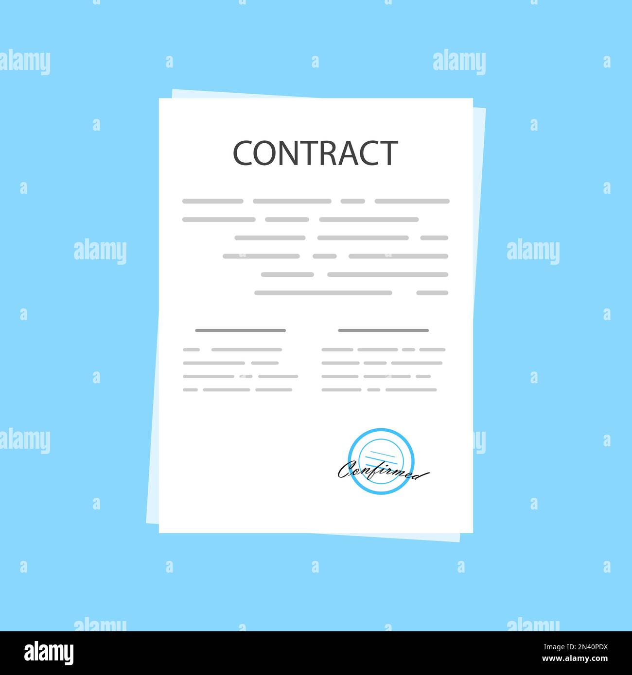The contract icon. Agreement and signature, pact, accord, convention ...
