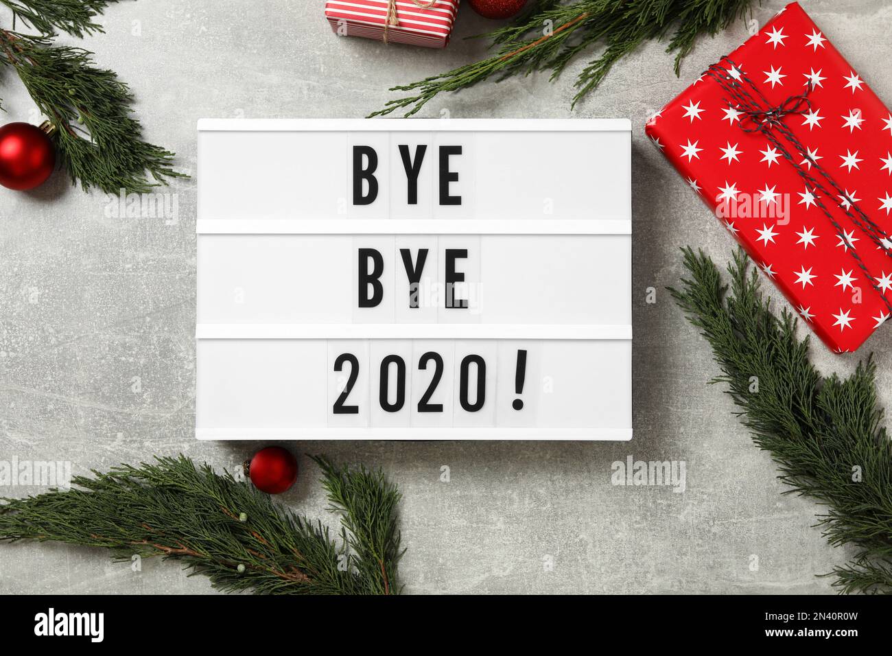 Lightbox text bye 2020 hi-res stock photography and images - Alamy