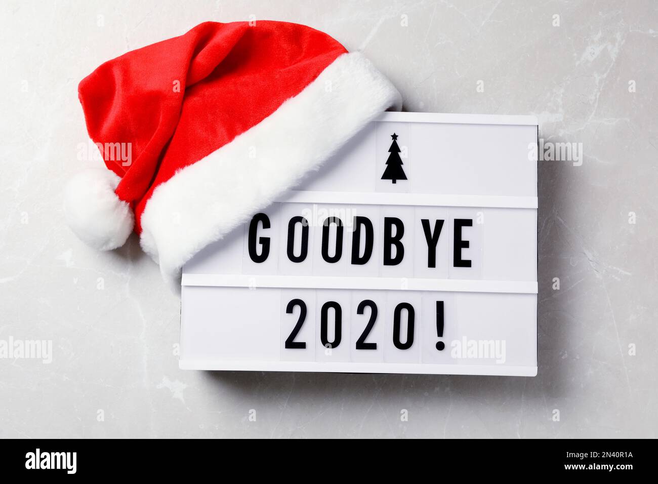 Lightbox text bye 2020 hi-res stock photography and images - Alamy