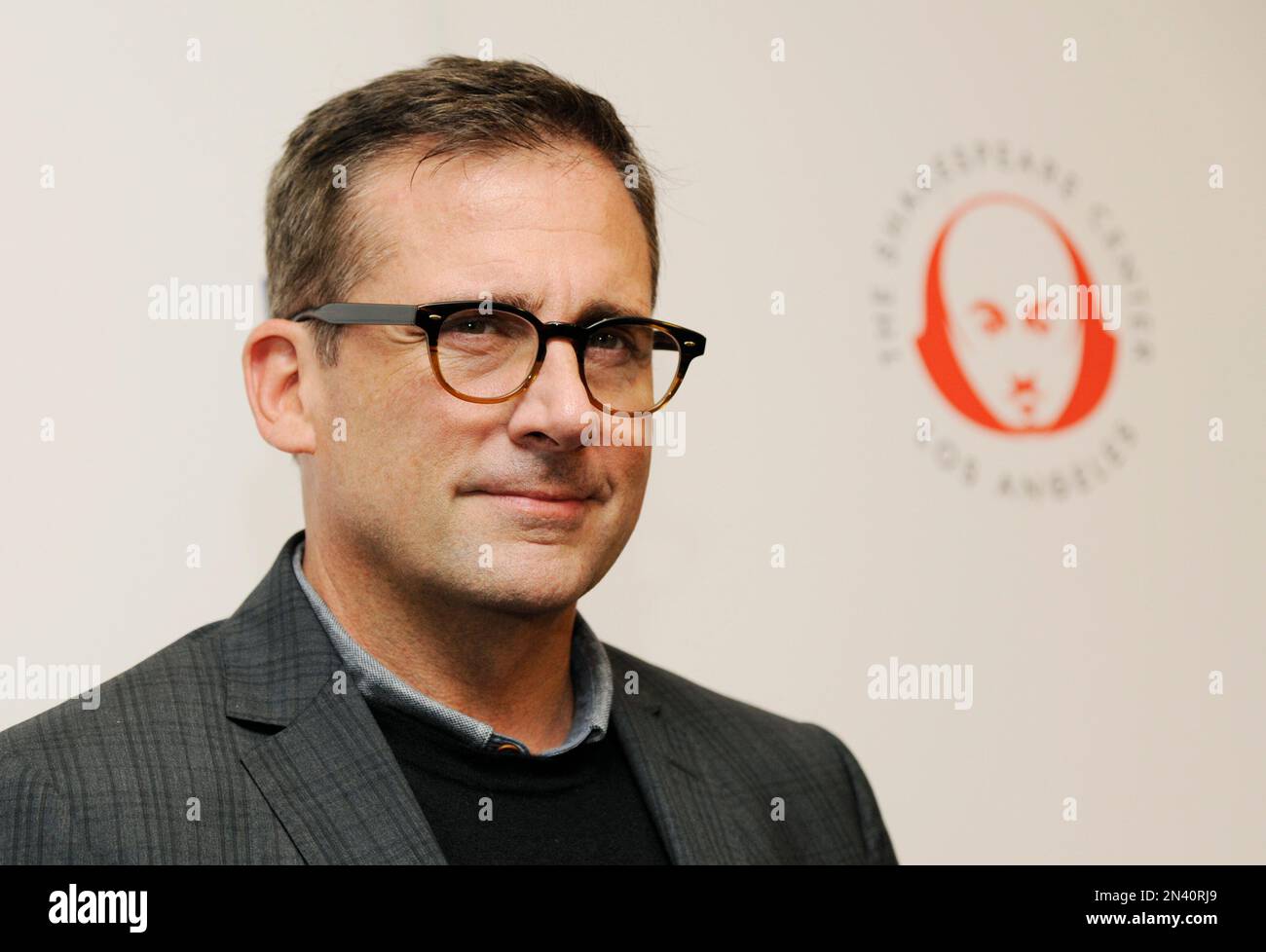 Cast member Steve Carell poses at the 24th annual Simply Shakespeare ...