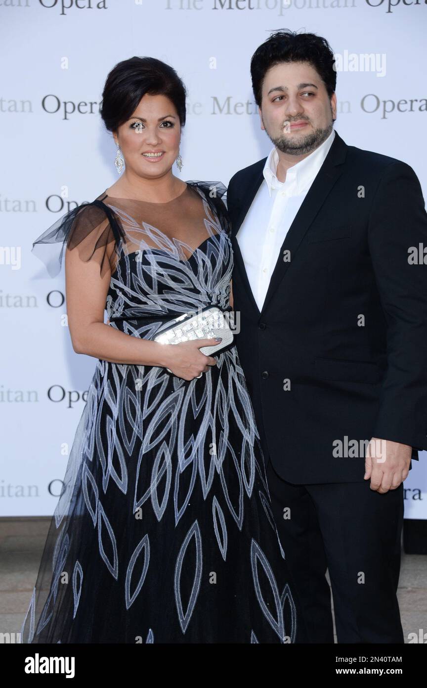 Anna Netrebko and fiancé Yusif Eyvazov attend the Metropolitan Opera ...
