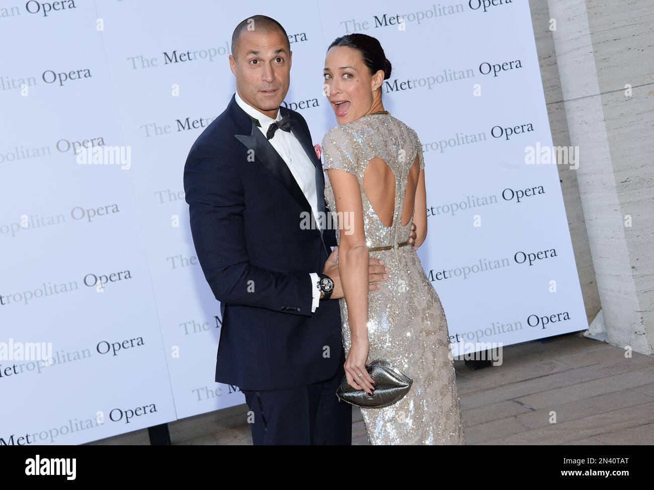 Nigel Barker and wife Cristen Barker attend the Metropolitan Opera 2014 ...