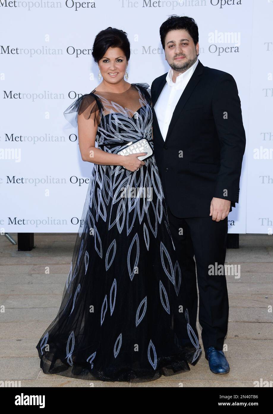 Anna Netrebko and fiancé Yusif Eyvazov attend the Metropolitan Opera ...