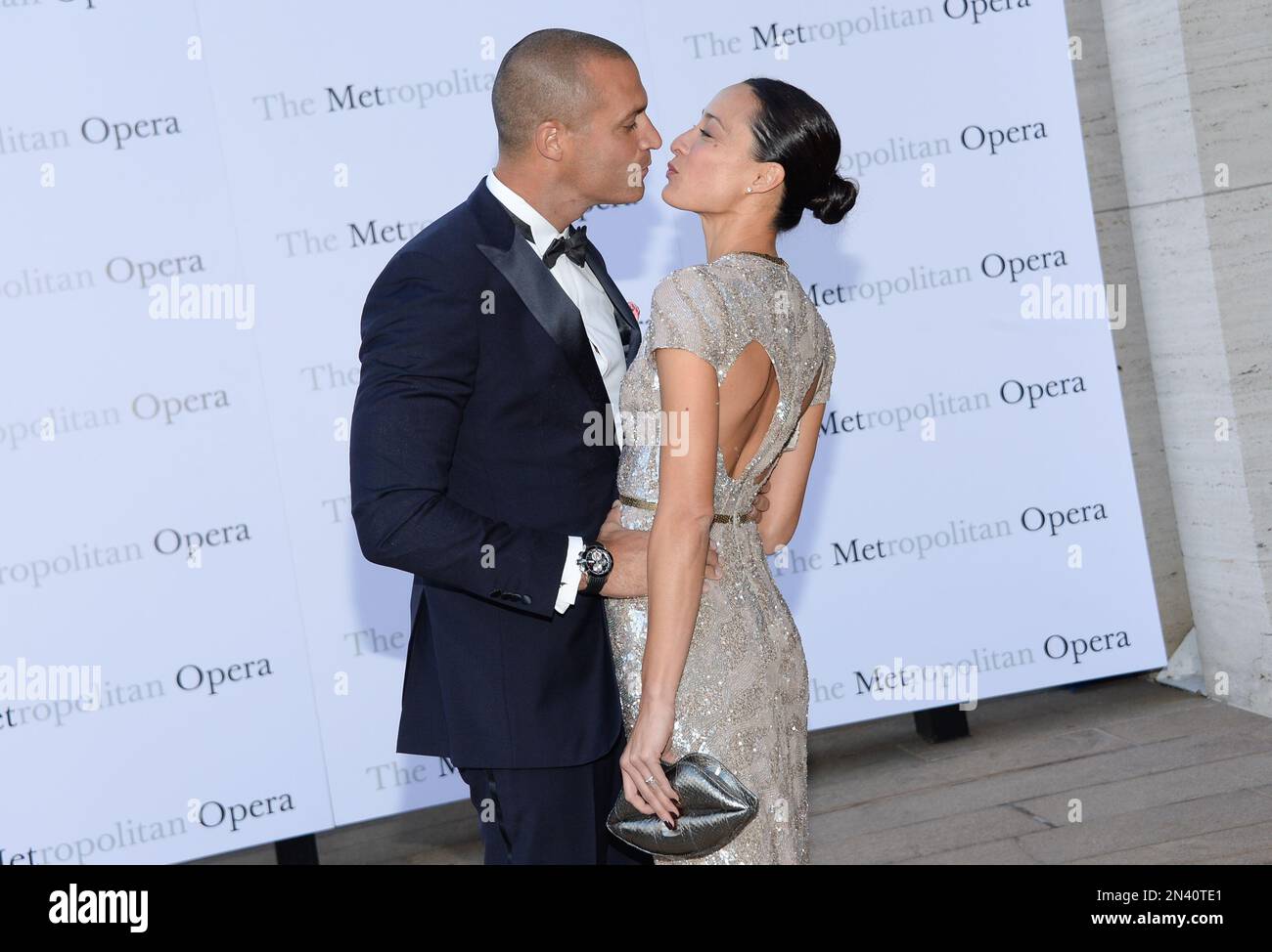 Nigel Barker and wife Cristen Barker attend the Metropolitan Opera 2014 ...