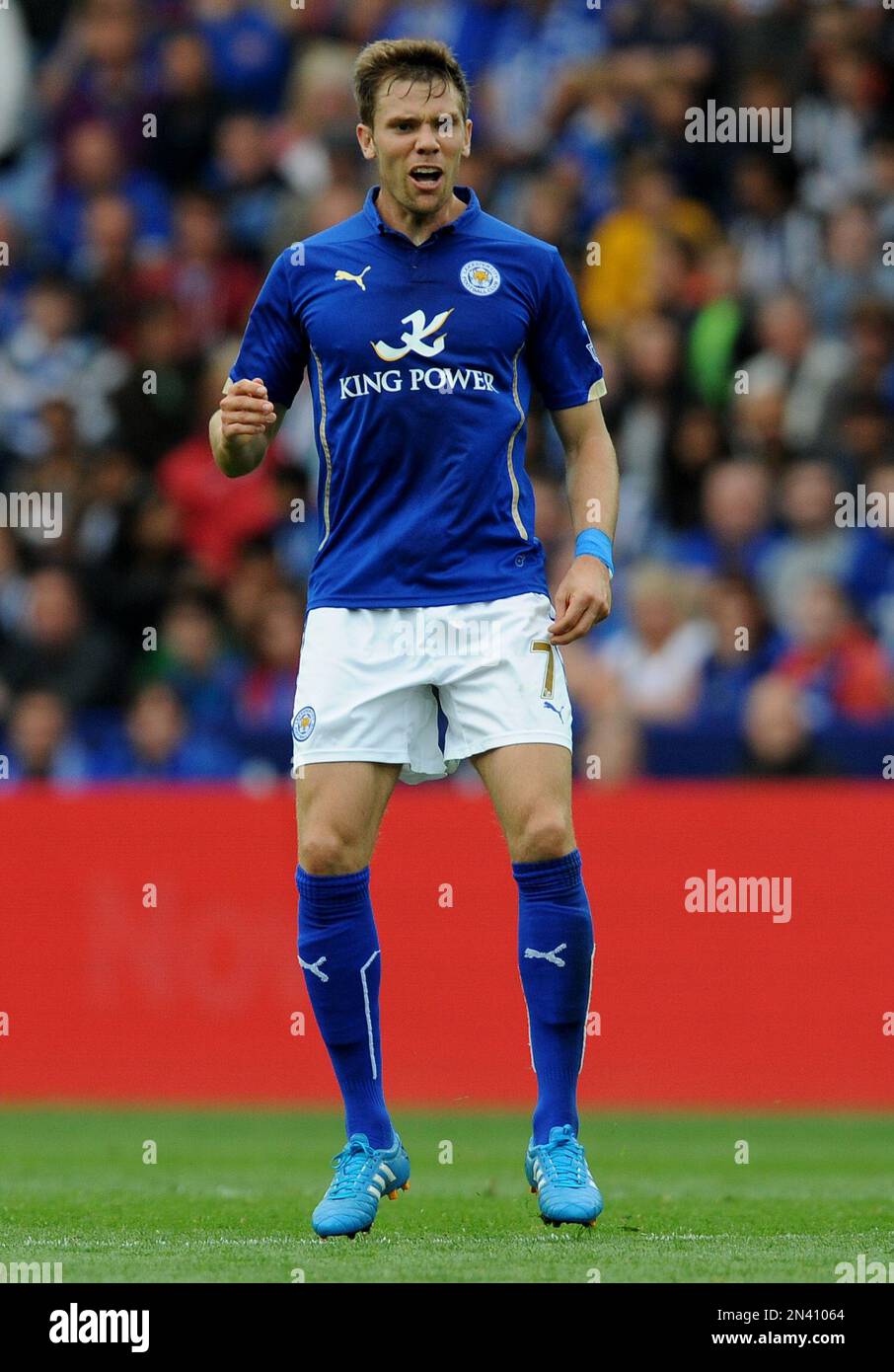 Leicester's Dean Hammond during the English Premier League soccer match ...