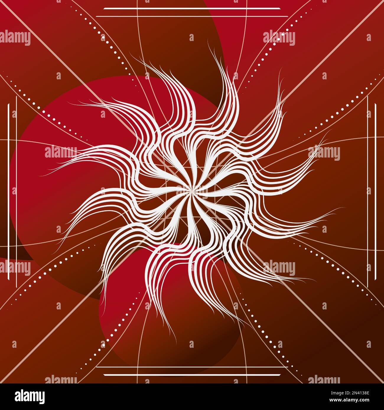 Tribal sun made from curves. Mystic symbol concept. Vector illustrator ...