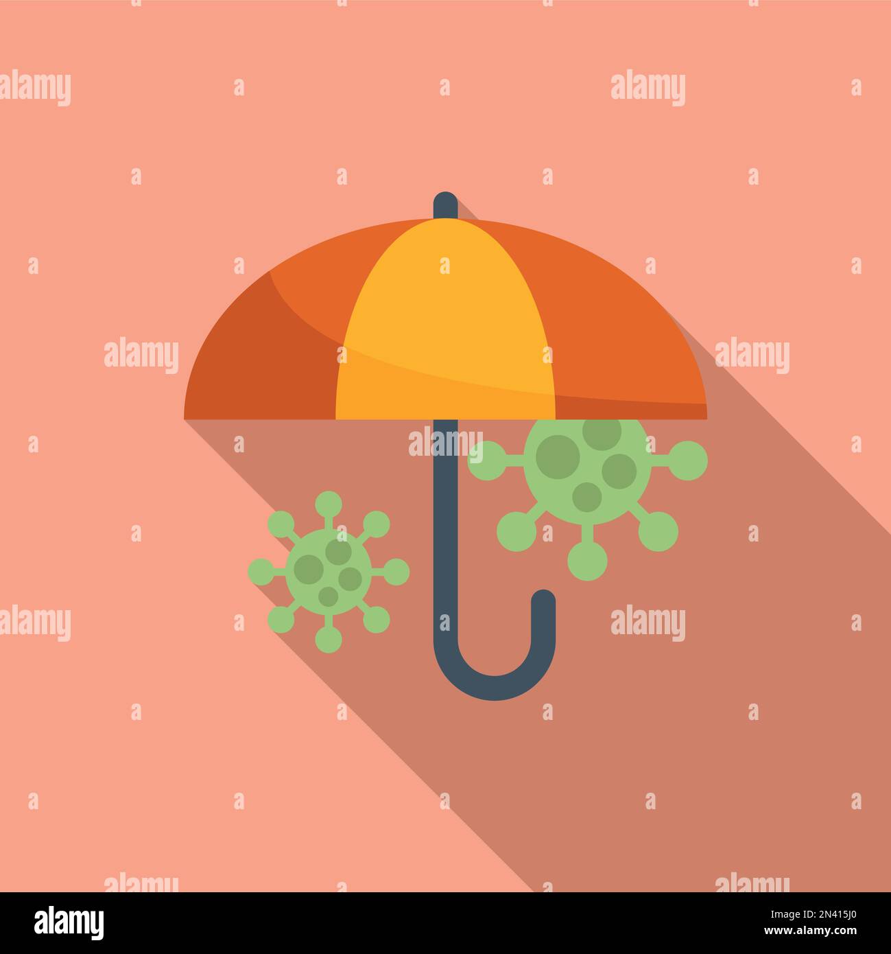 Virus protection umbrella icon flat vector. Drug medicine. Medical ...