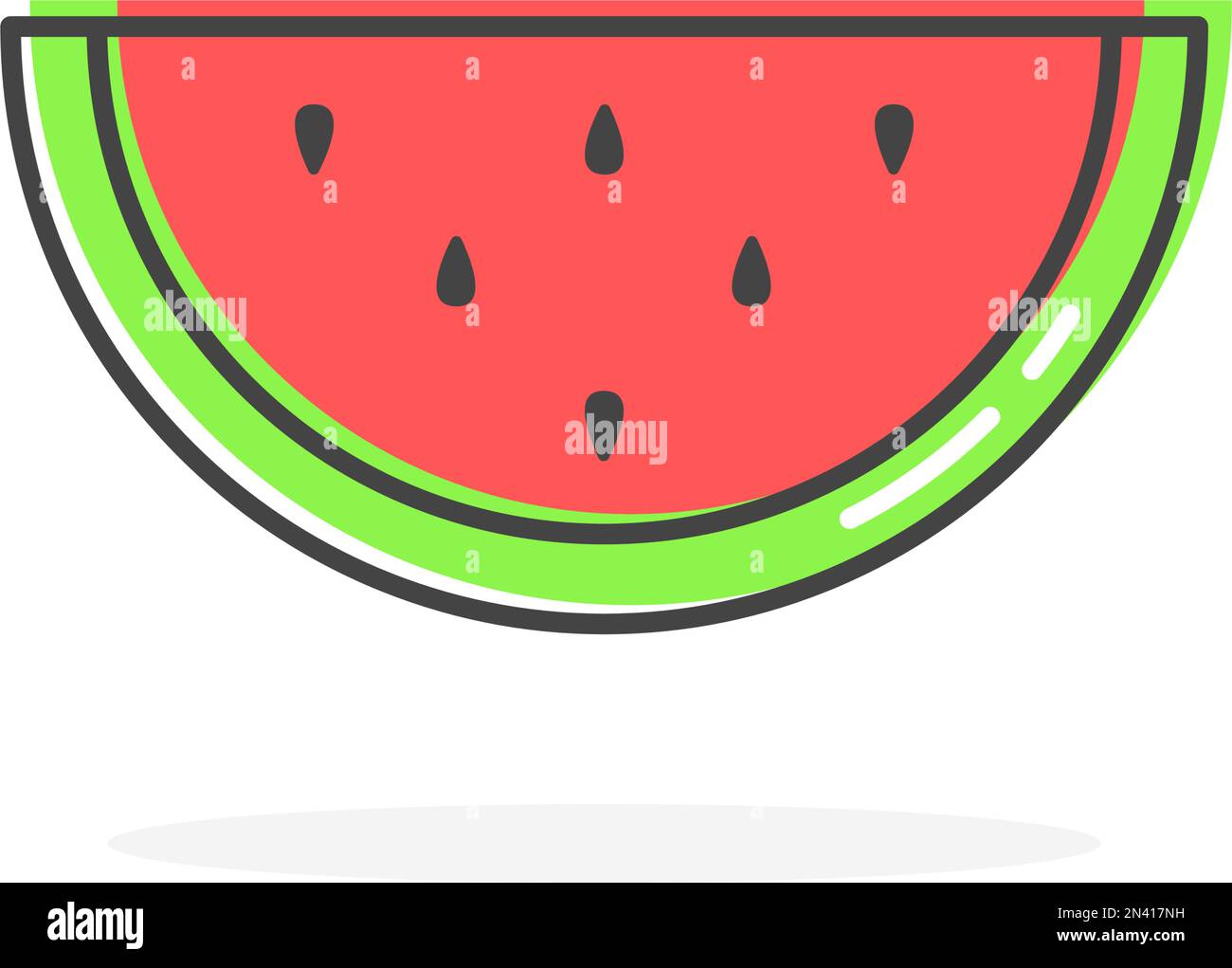 watermelon linear color icon Stock Vector Image & Art - Alamy