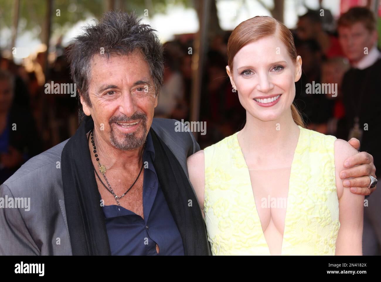 U.S actors Al Pacino, left, and Jessica Chastain arrive for the Salome ...