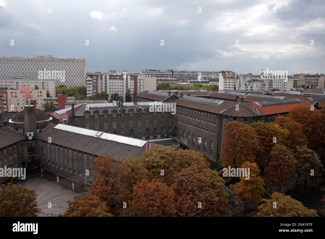 View of La Sante prison, in Paris, Sunday, Sept. 21, 2014. Parisâ ...