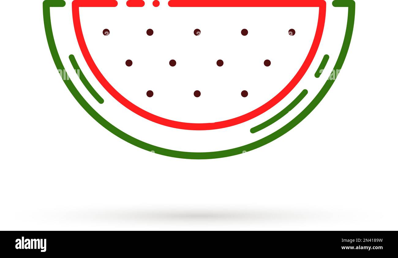 Melon fruit icon outline hi-res stock photography and images - Alamy