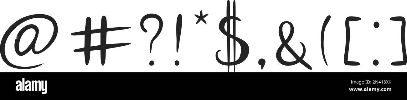 sketch of set of grammar signs Stock Vector Image & Art - Alamy