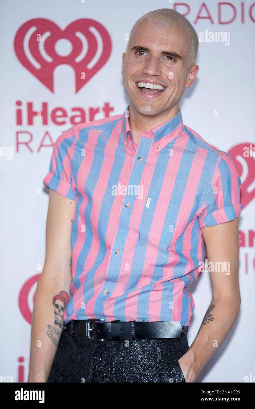 Tyler Glenn arrives at the iHeartRadio Music Festival, Friday Sept. 19 ...