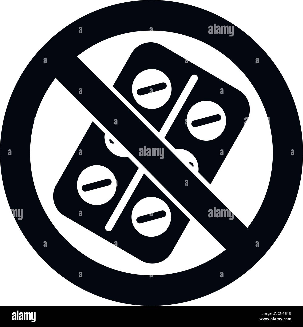 No medical pill icon simple vector. Disease drug. Bad strong Stock ...
