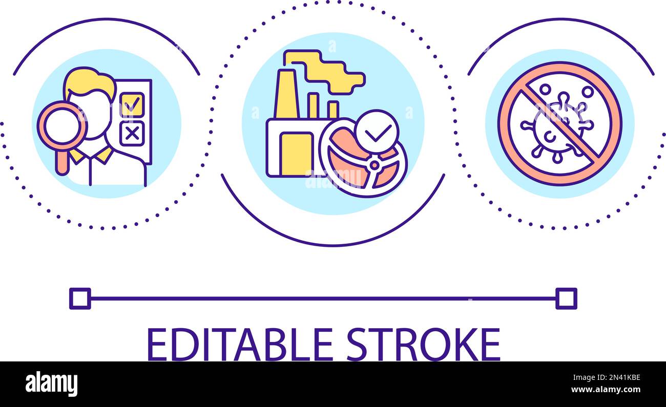 Food manufacturing control loop concept icon Stock Vector Image & Art ...