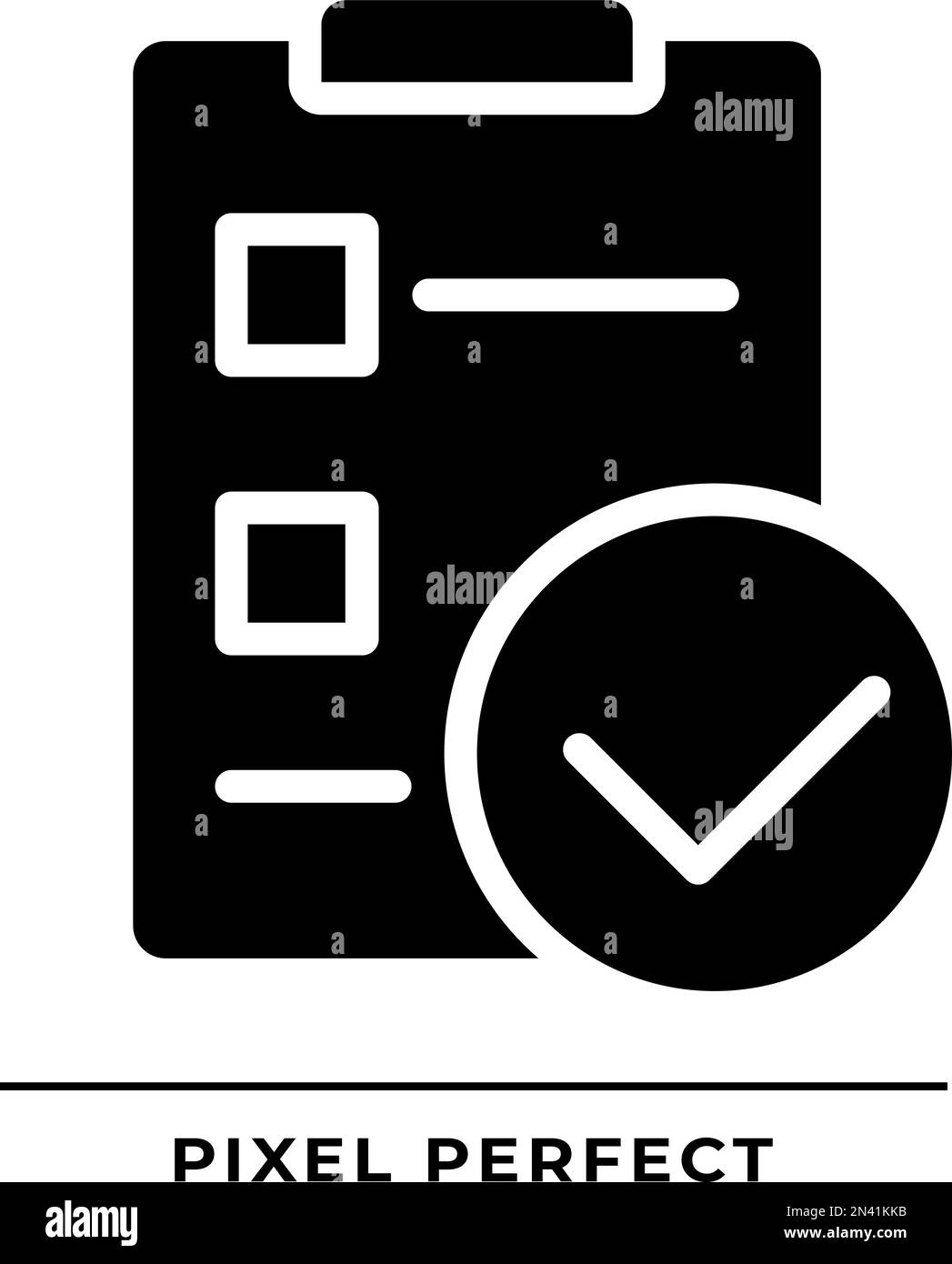 Checklist with checkmarks black glyph icon Stock Vector Image & Art - Alamy