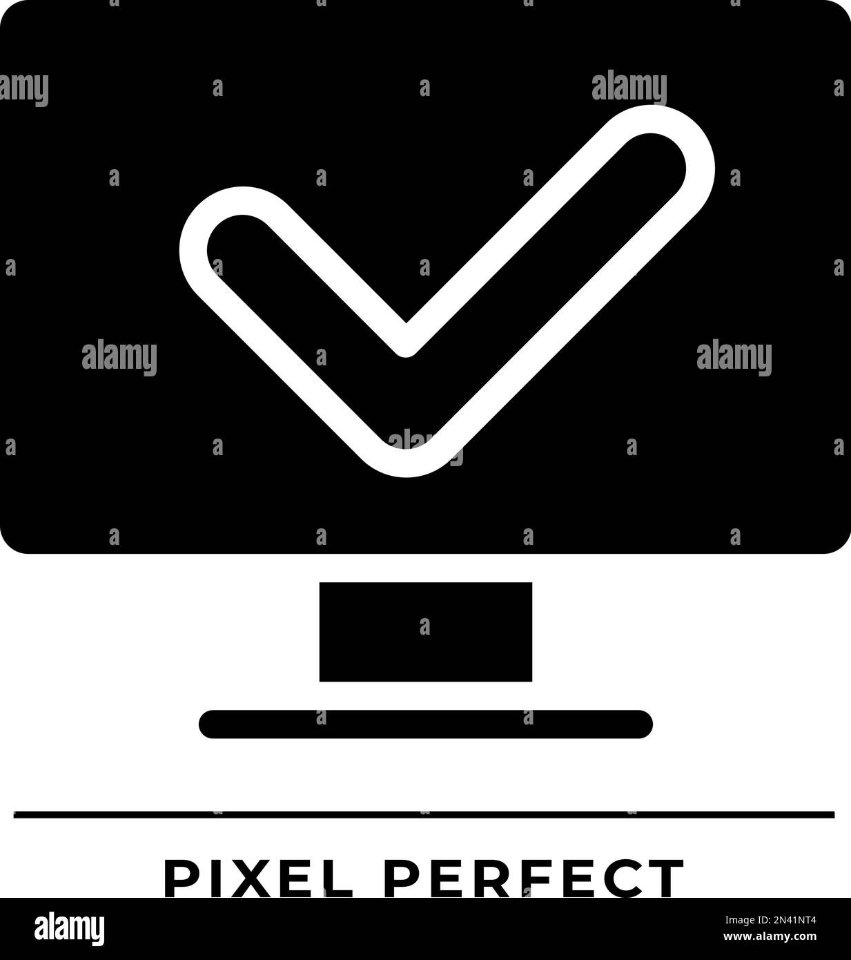 Check mark accept icon image Black and White Stock Photos & Images - Alamy