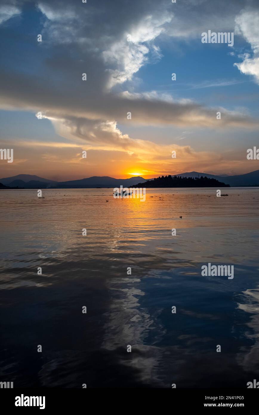 An aerial view of sea during sunset Stock Photo - Alamy