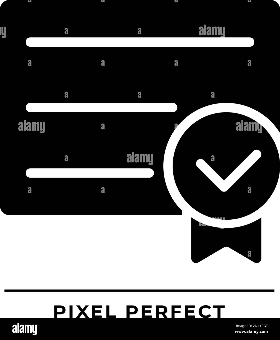 Certificate diploma approved mark Cut Out Stock Images & Pictures - Alamy