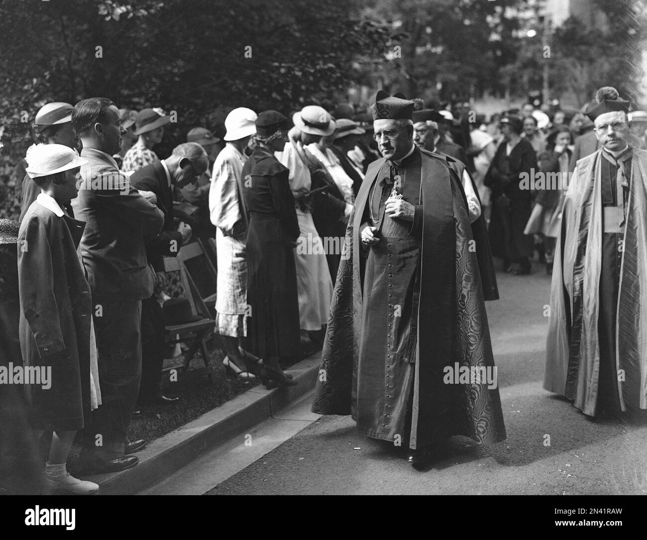 Cardinal Hayes, right center, is shown after presiding over graduation ...