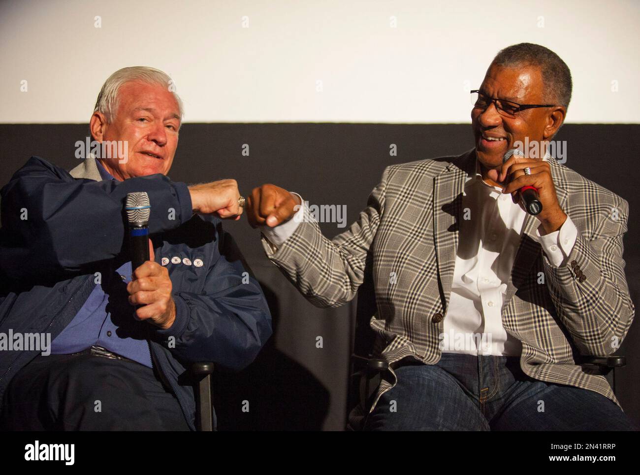 Former Chicago Bears Ronnie Bull and Bruce Herron appear at a special ...