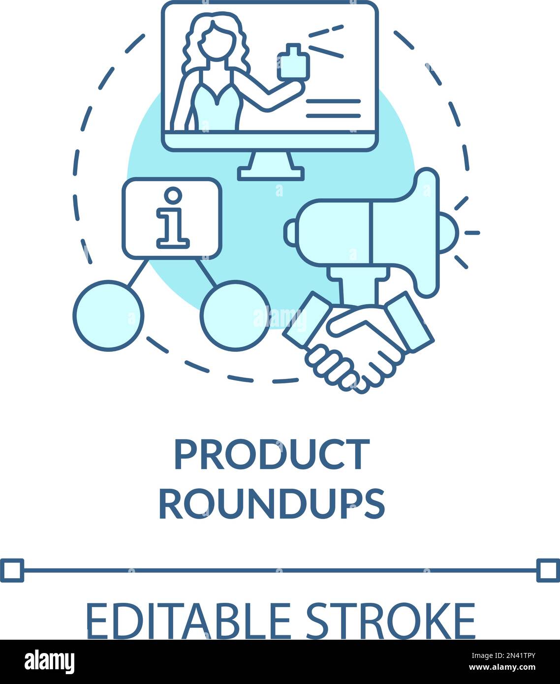 Product roundup turquoise concept icon Stock Vector Image & Art - Alamy