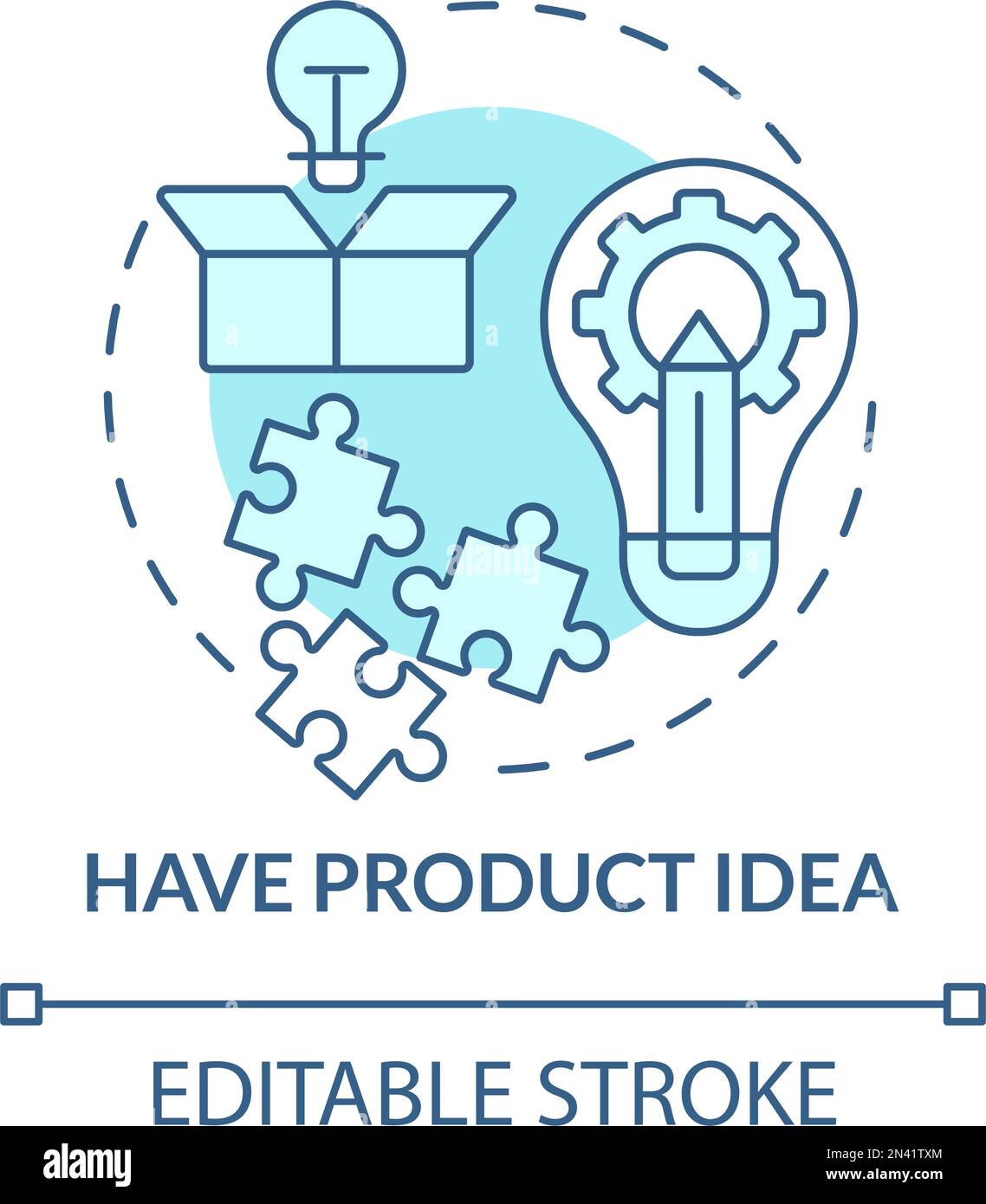 Have product idea turquoise concept icon Stock Vector Image & Art - Alamy