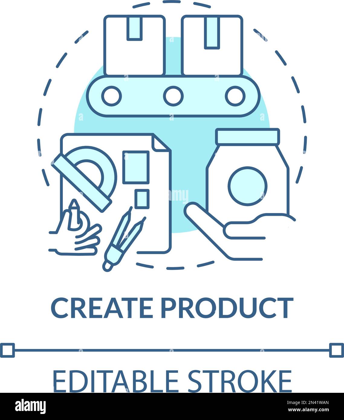 Create product turquoise concept icon Stock Vector Image & Art - Alamy