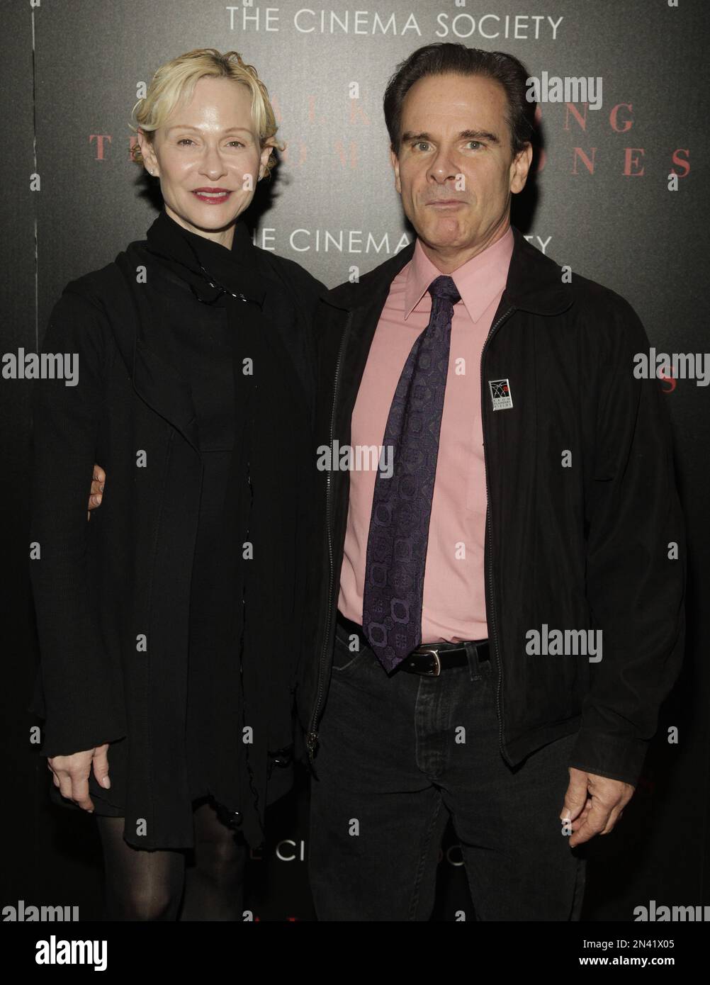 Tracy Shayne, left, and Peter Scolari, right, attend a screening of "A ...