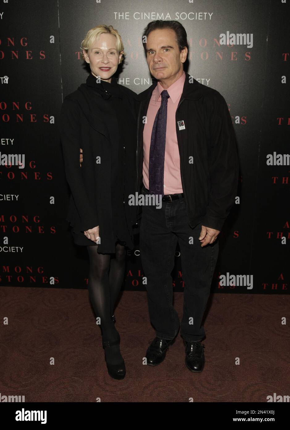 Tracy Shayne, left, and Peter Scolari, right, attend a screening of "A ...