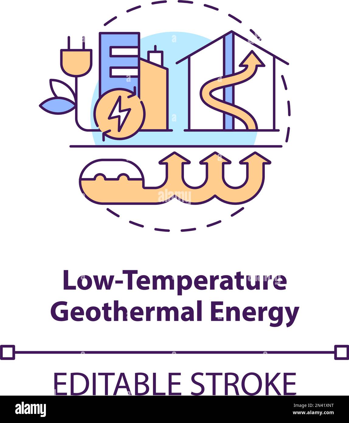 Low-temperature geothermal energy concept icon Stock Vector Image & Art - Alamy