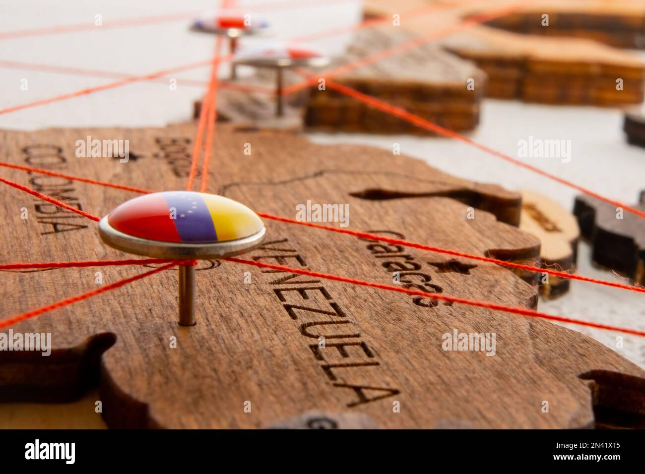 Venezuela map pin hi-res stock photography and images - Alamy