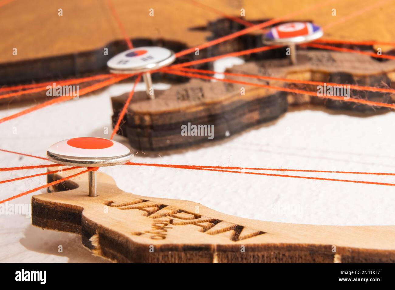 Japan flag pin map hi-res stock photography and images - Alamy