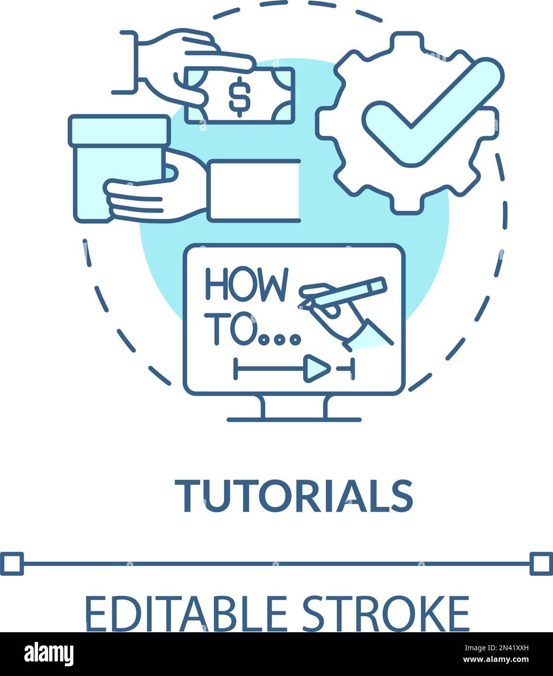 Tutorials turquoise concept icon Stock Vector Image & Art - Alamy